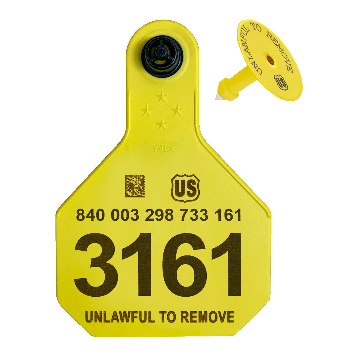 RFID UHF Ear Tag: Y-Tex Large USDA 840 UHF Ear Tag, Long-Range ...