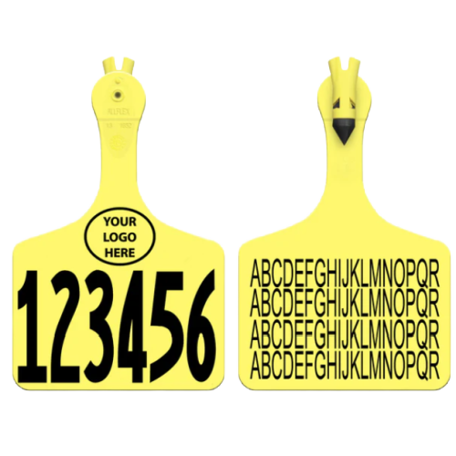 Custom Both Sides Ear Tag with Button: Allflex ATag 1 piece feedlot tag ...