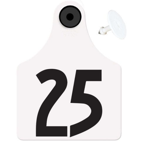 RFID HDX Dairy Double Numbered Ear Tags: Pair of Allflex Large visual ...