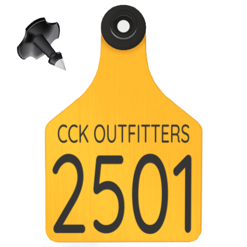 Custom Ear Tag with Button: Ritchey Universal Cow Engraveable 2 Piece ...