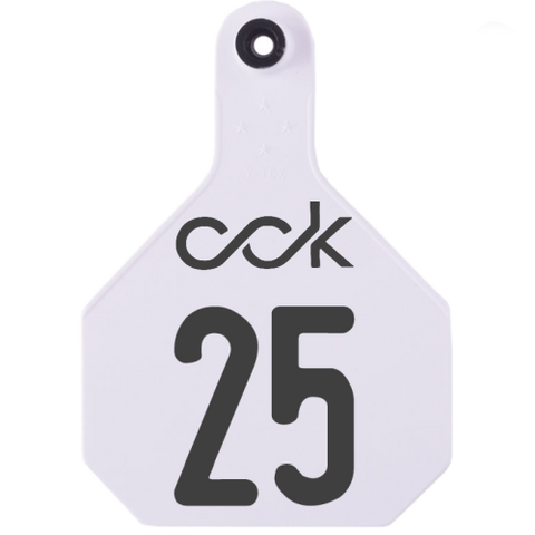 Custom Both Sides Tag: Y-Tex large ear tag for equipment, vineyard rows ...