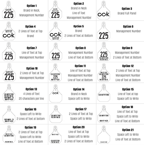 Custom Both Sides Tag: Y-Tex large ear tag for equipment, vineyard rows ...