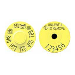 Official USDA Numbered Ear Tag: Allflex Male Button with female ...