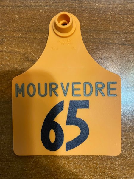 2 sets Orange Allflex Vineyard Row Tags for Variety Mourvedre #40-84 ...