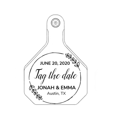 Y-TEX Large Save the Date Tag Announcement – CCK Outfitters